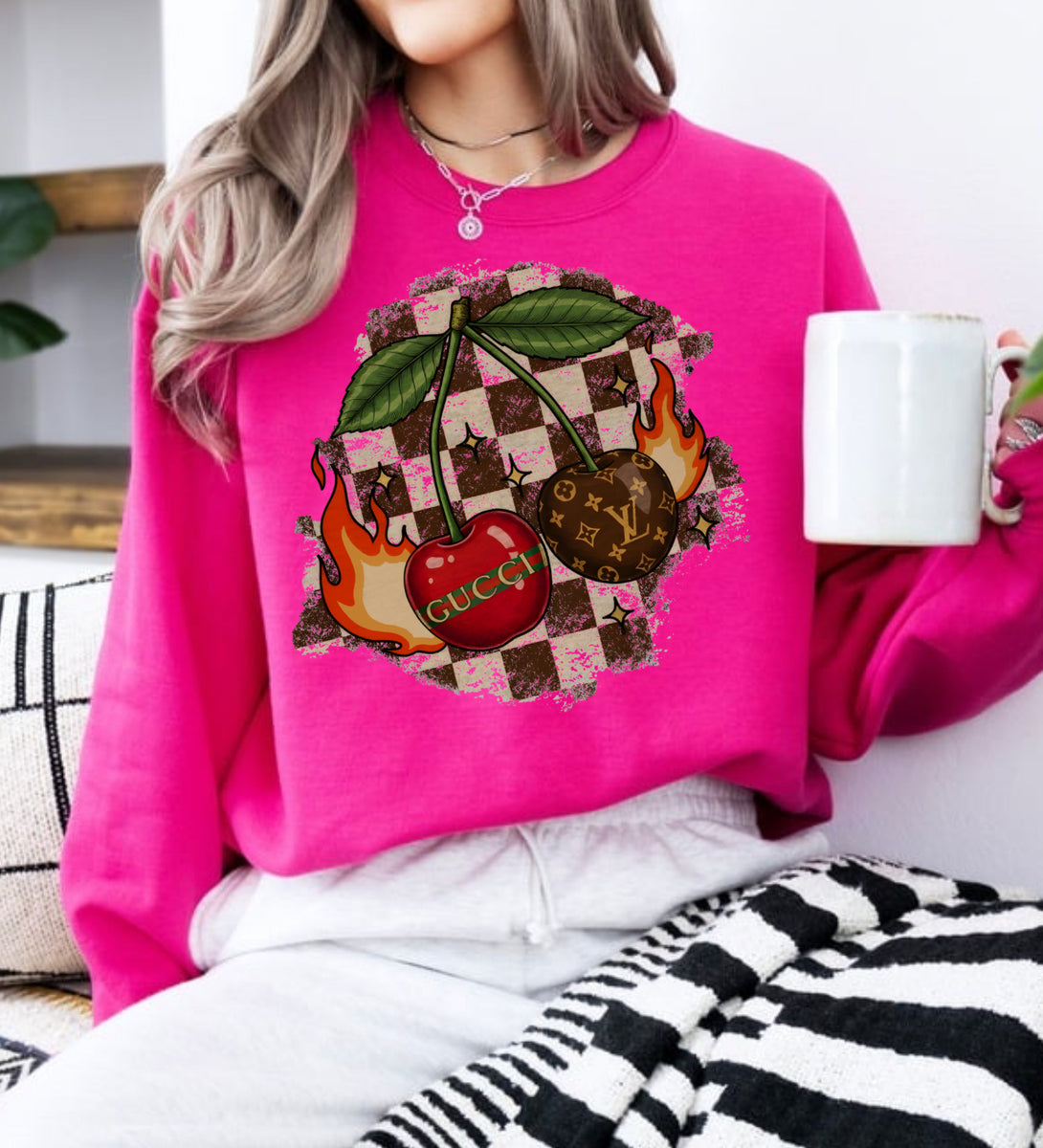 Boujee checkered Gucci cherries – TouchofSunshineDesigns